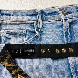 bebe | Accessories | Bebe Gold Chain Belt Wide Multi Chain Snake Print ...